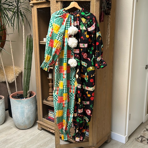 Vintage | Pants & Jumpsuits | Vintage Homemade Patchwork And Musical ...